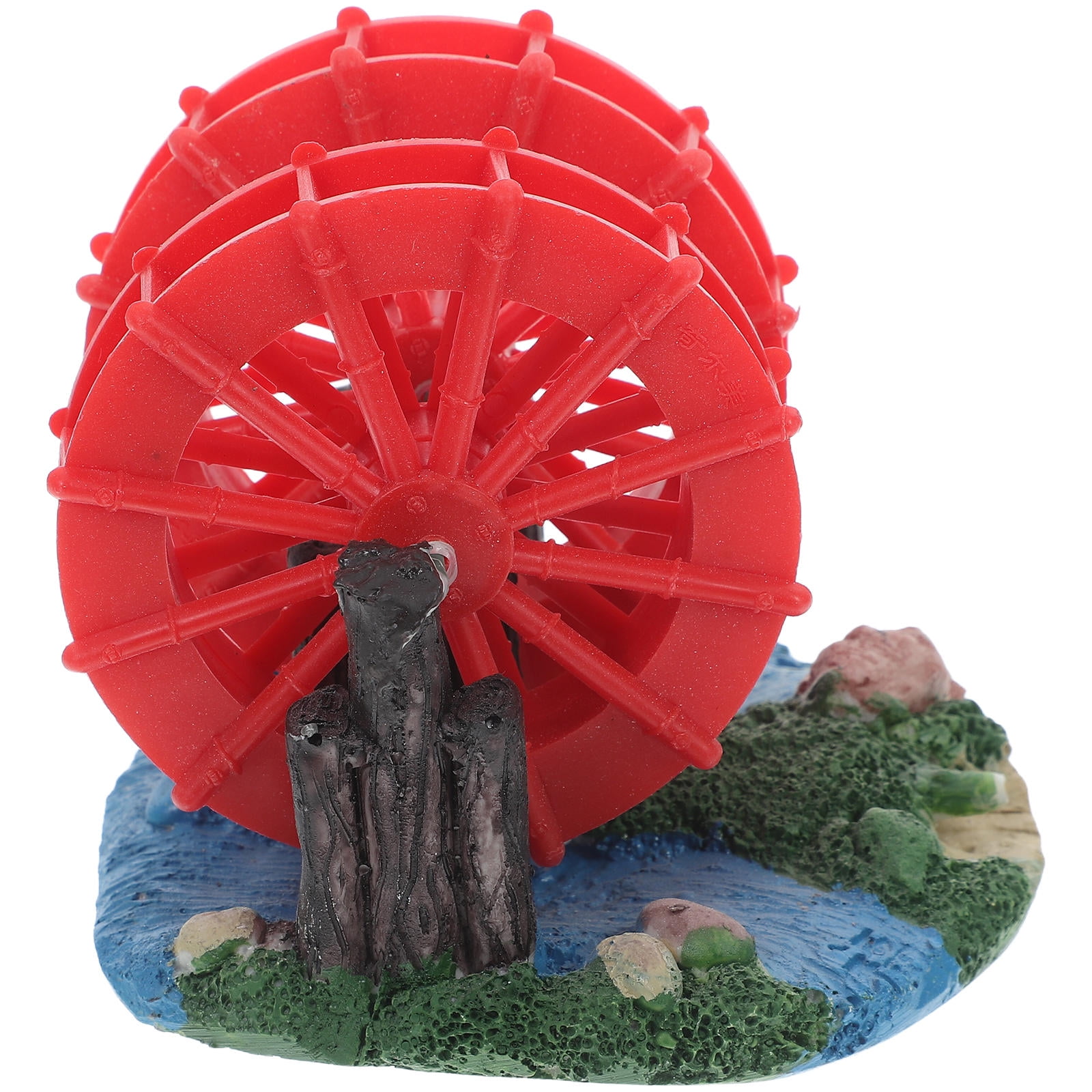 MLINS Fish Tank Fountain Wheels With Artificial Rockery Micro Landscape ...