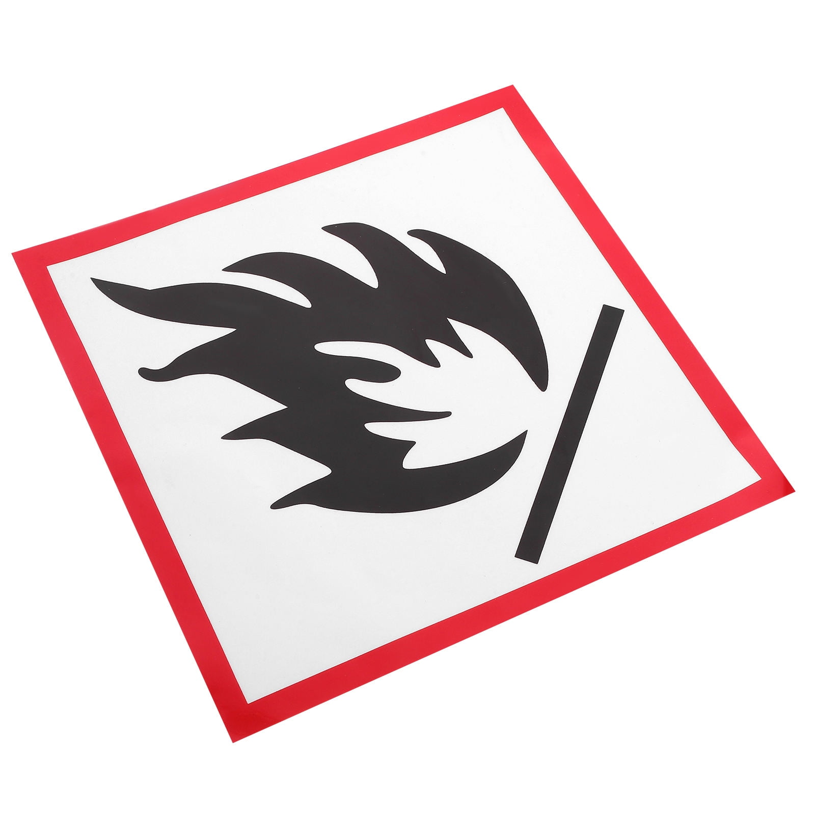 KONTONTY Reflective Flammable Warning Sticker for Safety Black High ...