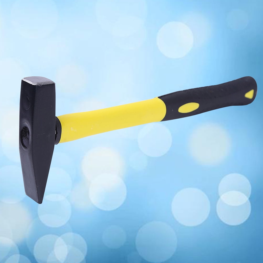 MLINS Flat Head Hammer Fiber Handle Plastic Coated Bench Hammer Black ...
