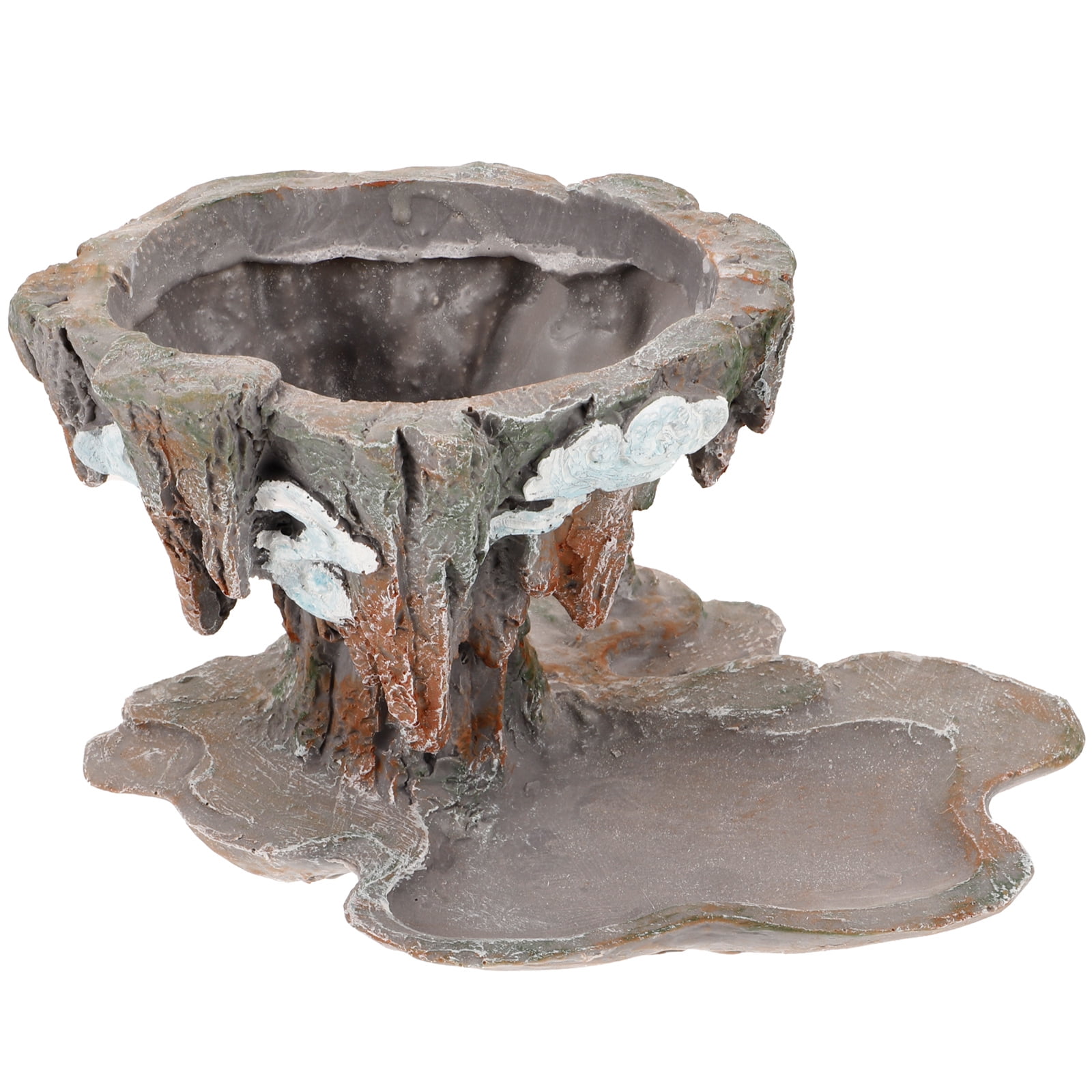 MLINS Flower Indoor Pot for Plants Bonsai Succulent Planter Resin ...