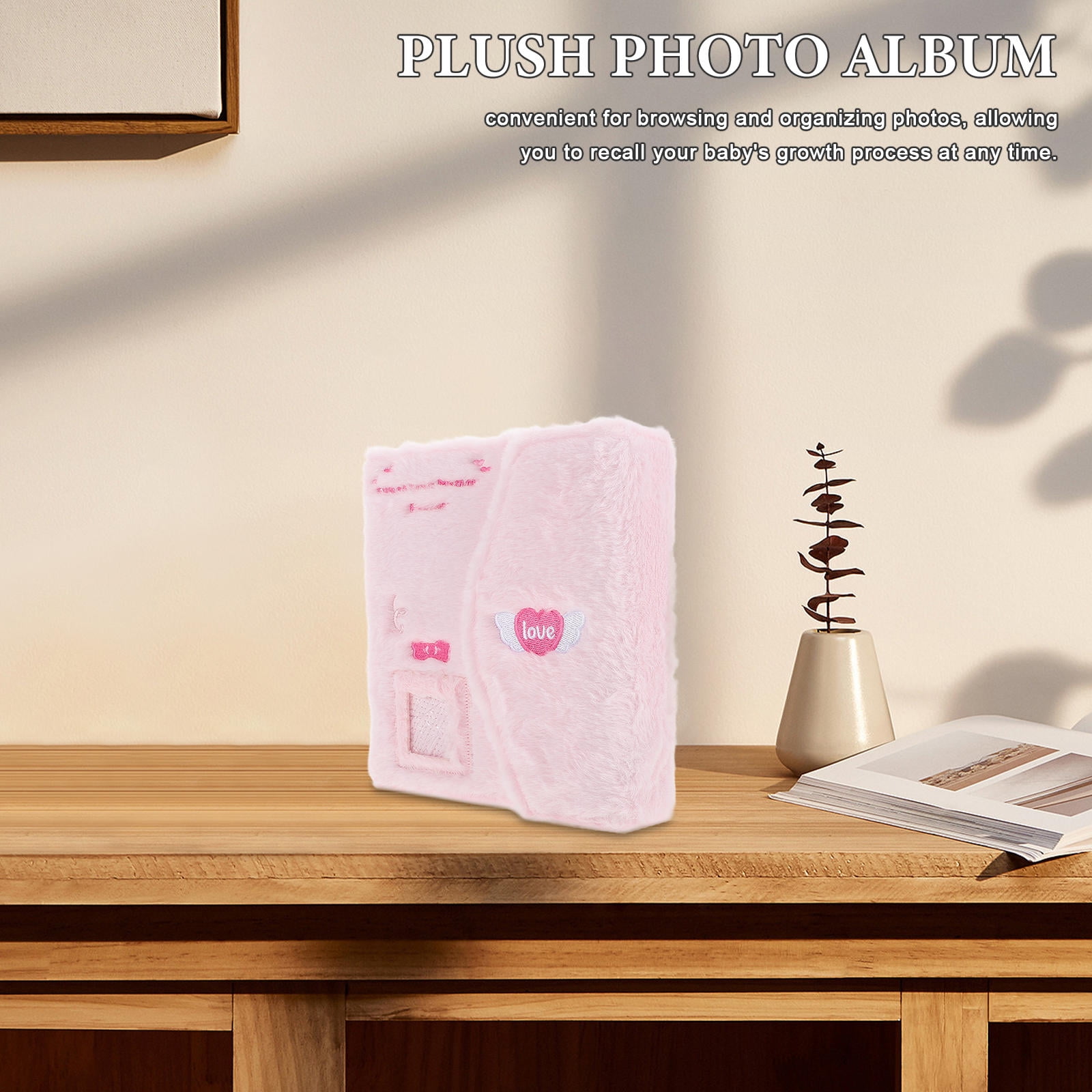 MLINS Fluffy Plush Holder Lovely Plush Binder Album Handmade Photos ...