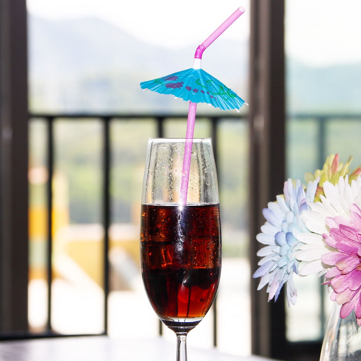 MLINS Fluorescent Umbrella Straw Drinking Tube Safe Straws - Walmart.com