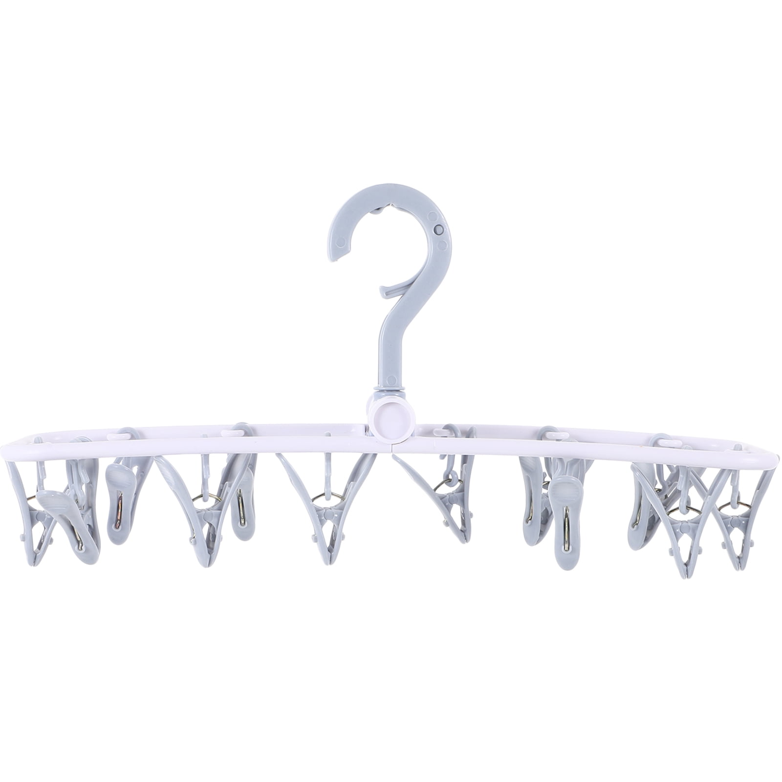 MLINS Foldable Clip and Drip Laundry Hanger with 12 Strong Pegs Clip ...
