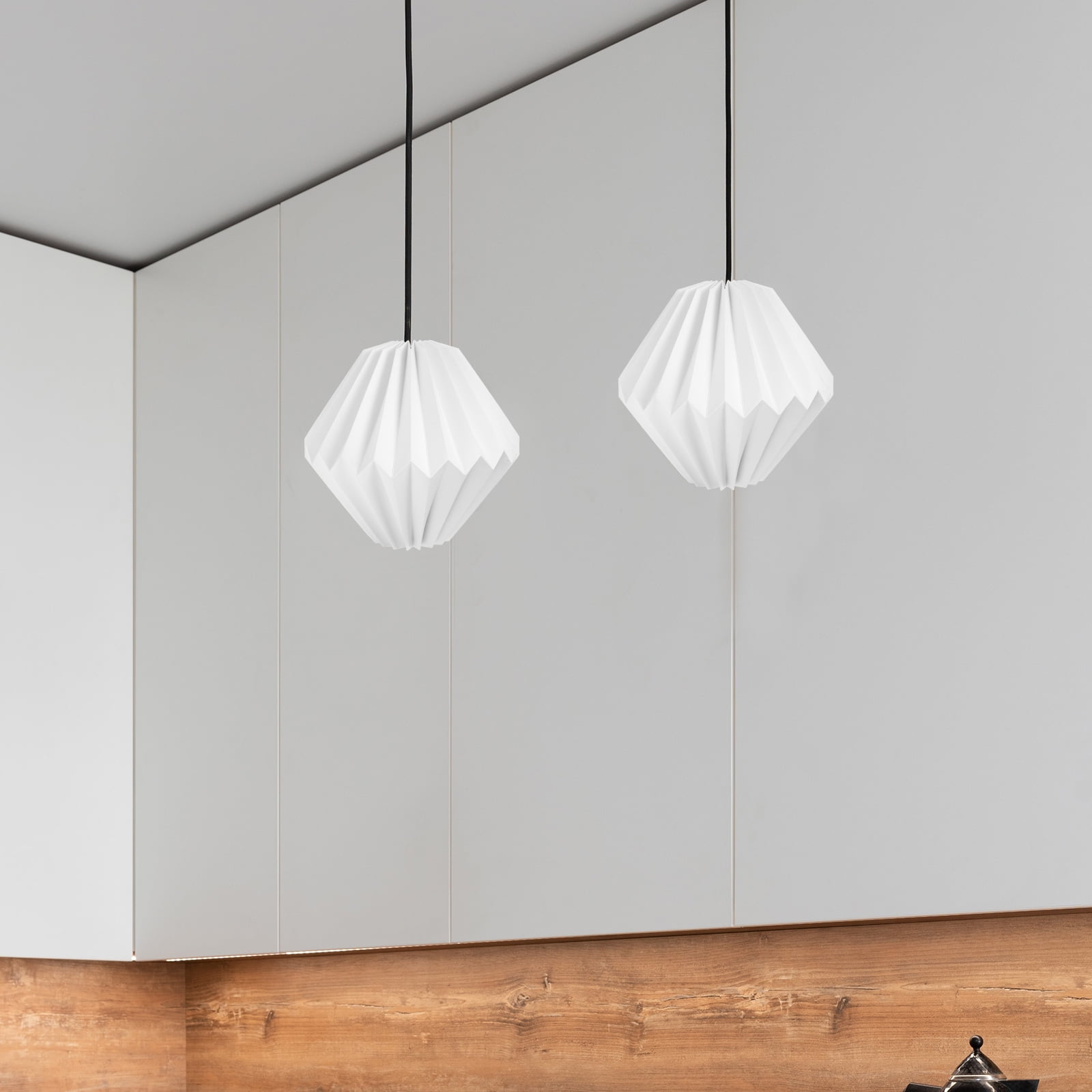 MLINS Foldable Hanging Lantern Light Shade Paper Origami Lamp Shade For ...