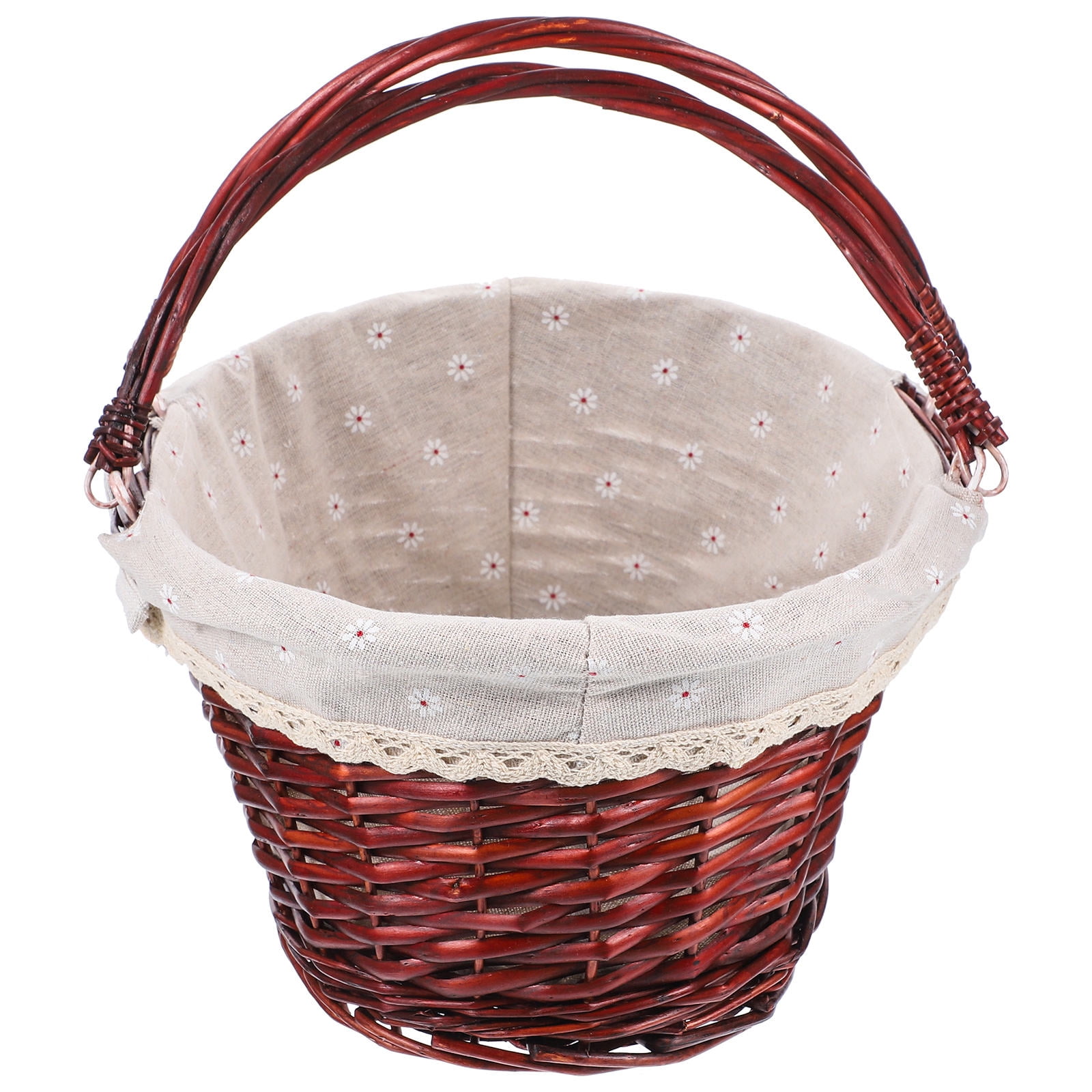 MLINS Delicate Woven Basket with Handle for Storage Made from Plastic ...