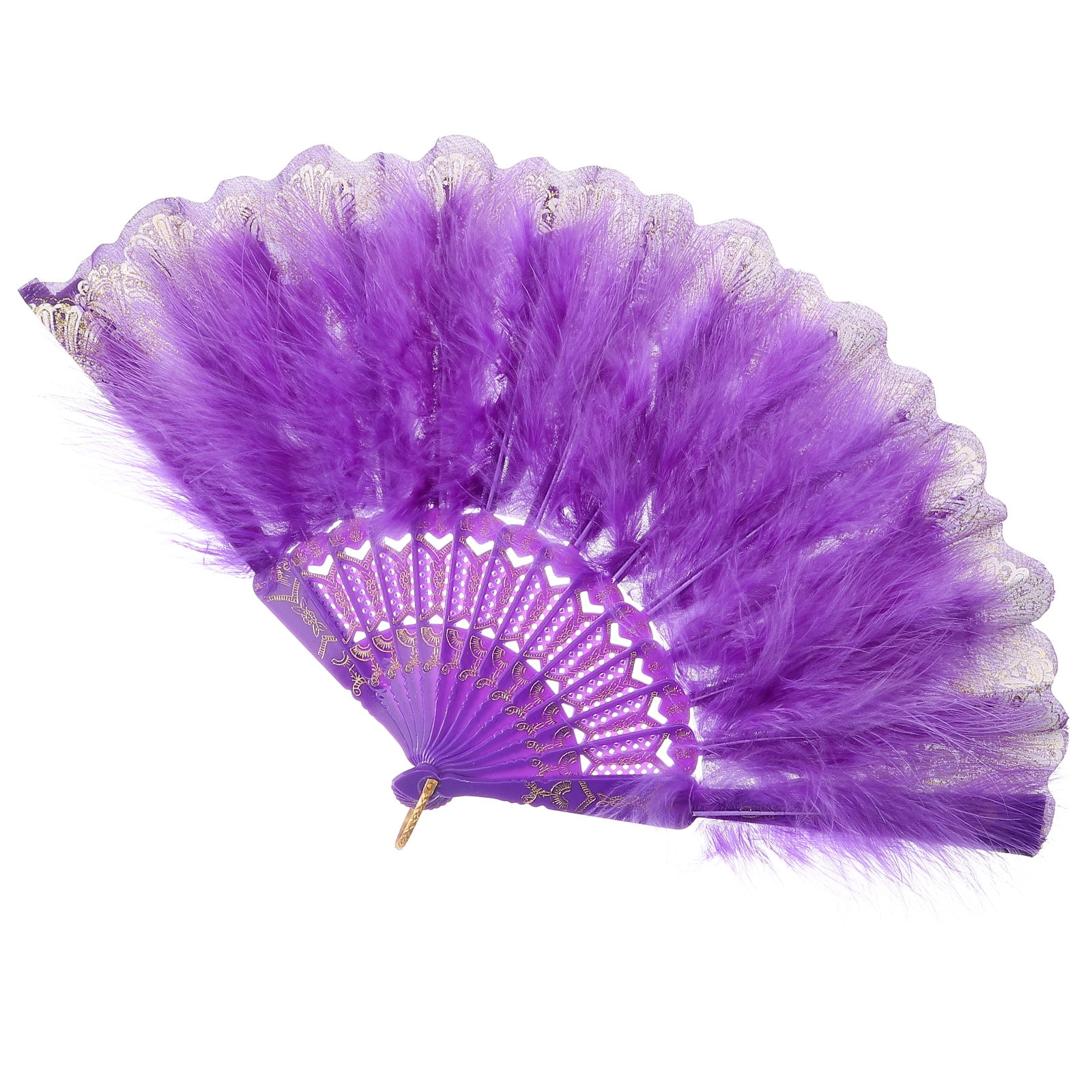 MLINS Folding Fan Vintage Style Handheld Folding Fan Plume Handheld Fan ...