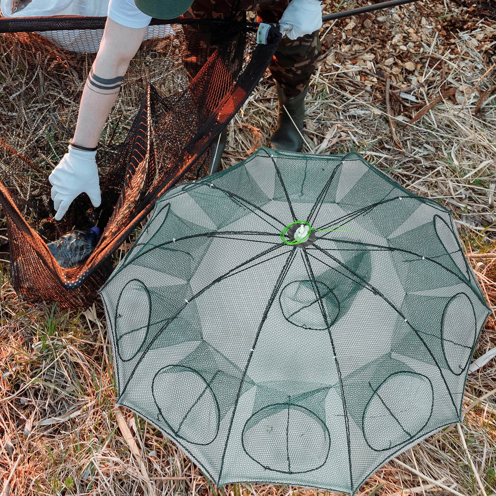 MLINS Folding Shrimp Cage Fish Trap Net Ideal For Fishing Trips ...