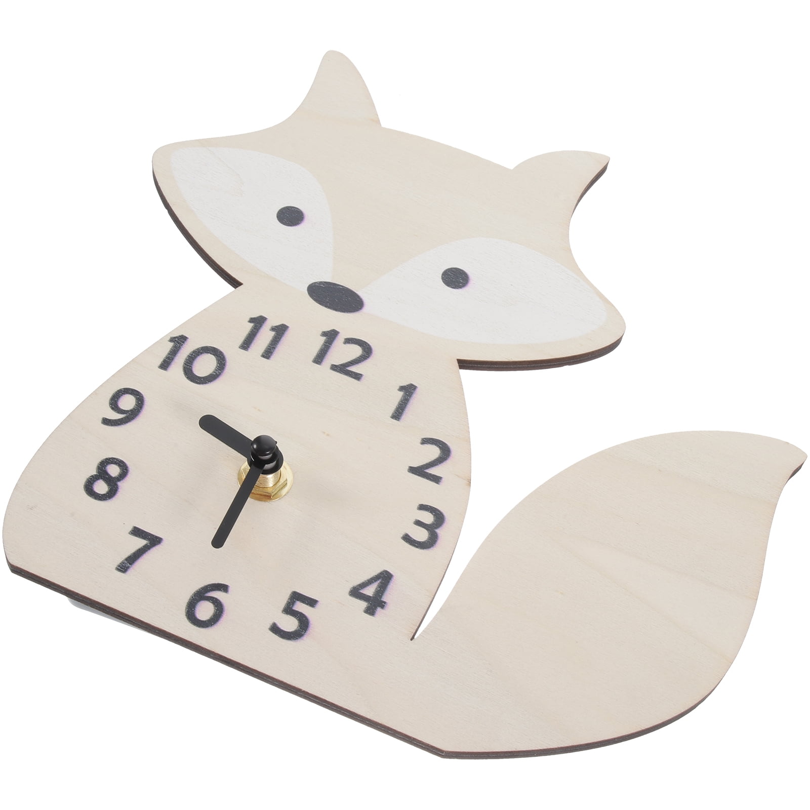 MLINS Fox Clock Alarm Cordless Wall Clocks for Living Room Non Ticking ...