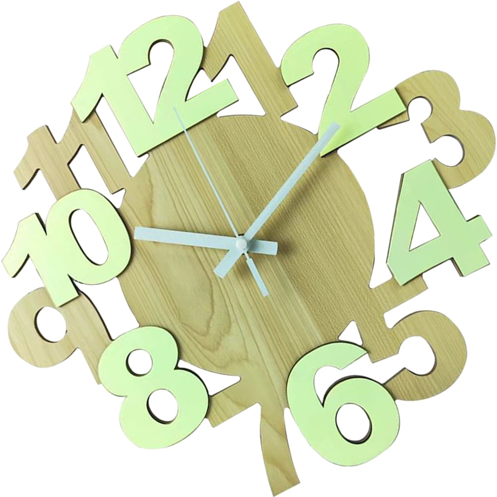 MLINS Frameless Wall Clock Digital Clocks Wallclock Silent Office ...