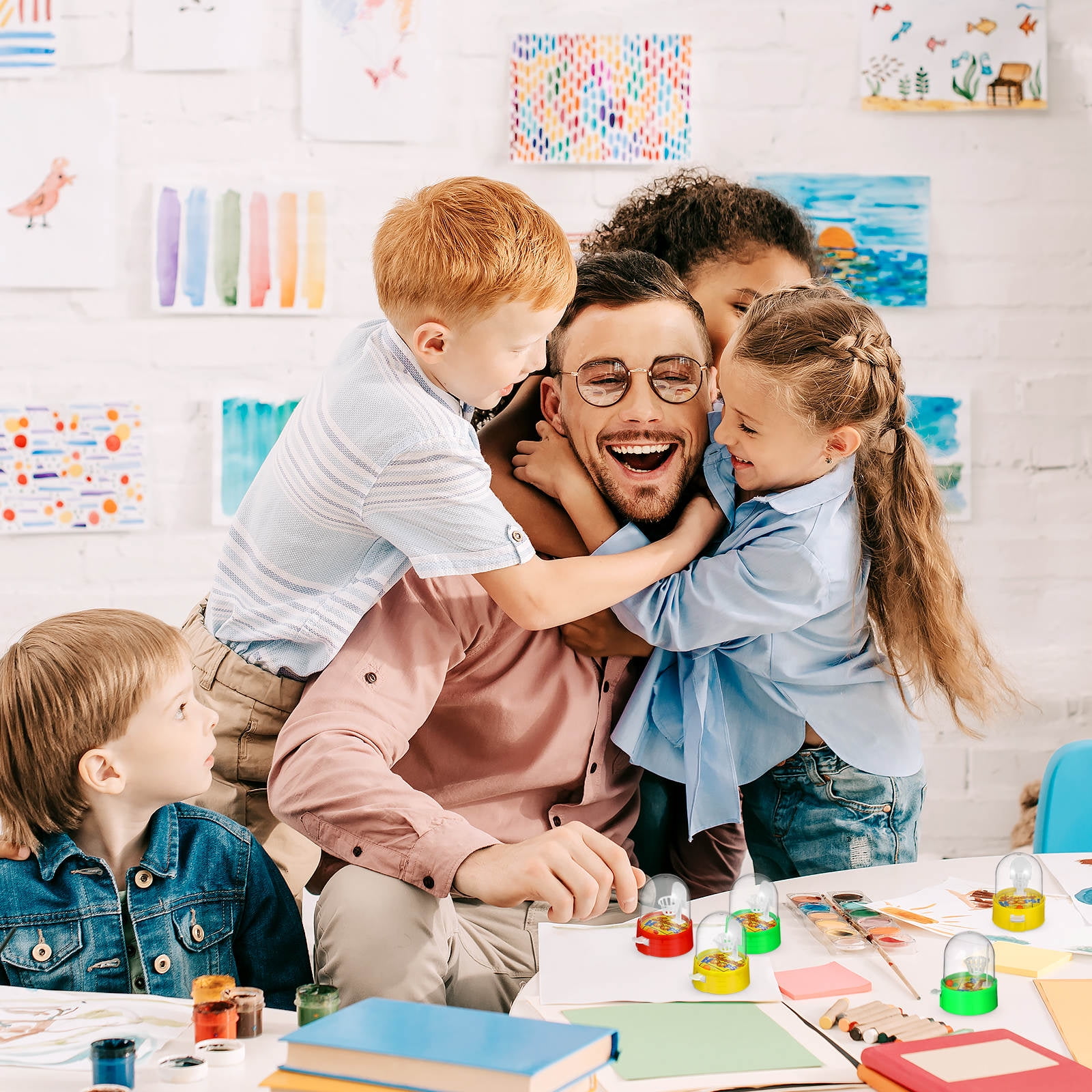 MERRYHAPY 20Pcs Fingertip Shooting Machine Mini Desktop Basketball Game ...