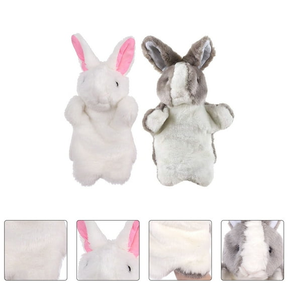 MLINS Funny Rabbit Hand Dolls Plush Interactive Toys for Kids Playing ...