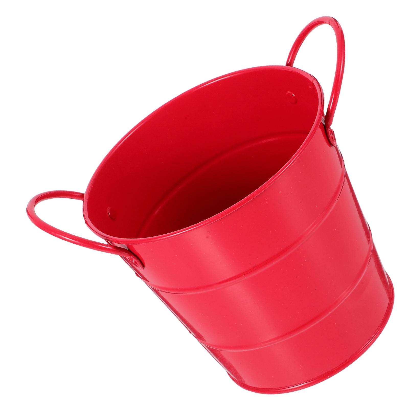 MLINS Galvanized Canister Mini Trash Can Small Trash Can With Handle ...