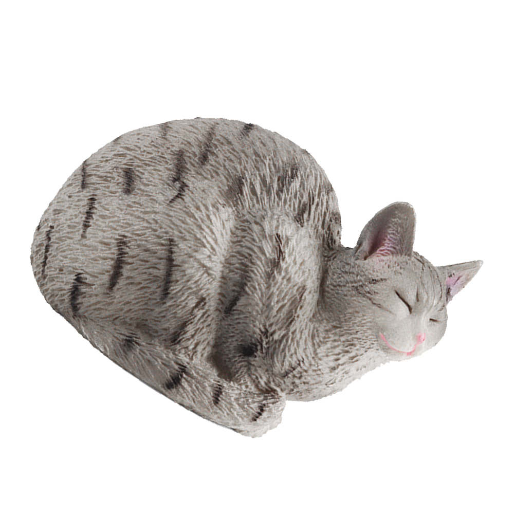 MLINS Garden Figurine Decoration Cute Cat Statue Decorations Water ...