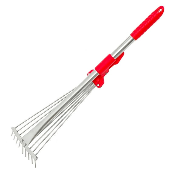 MLINS Garden Rakes Metal Heavy Duty Gardening Tools Leaves Crabgrass ...