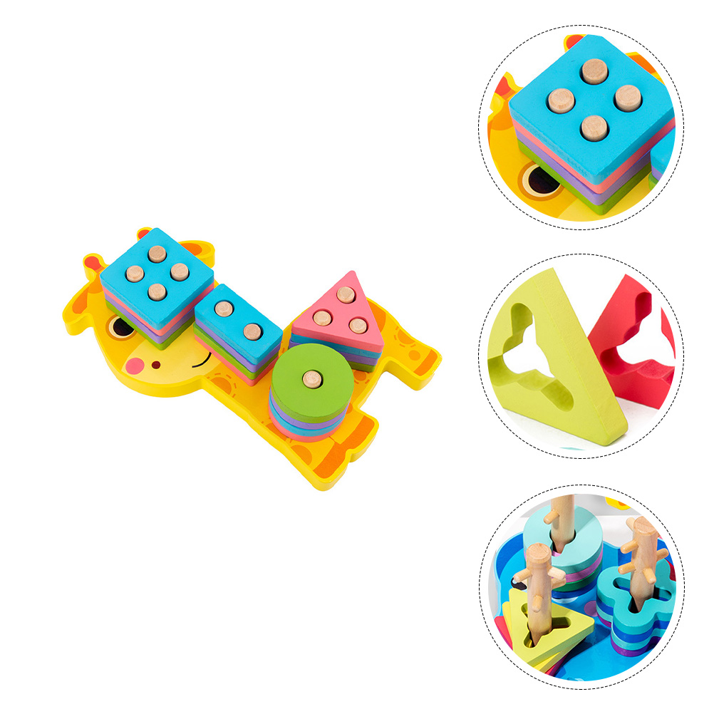 MLINS Geometric Stacker Blocks for Kids Use Made of Synthetic Material ...