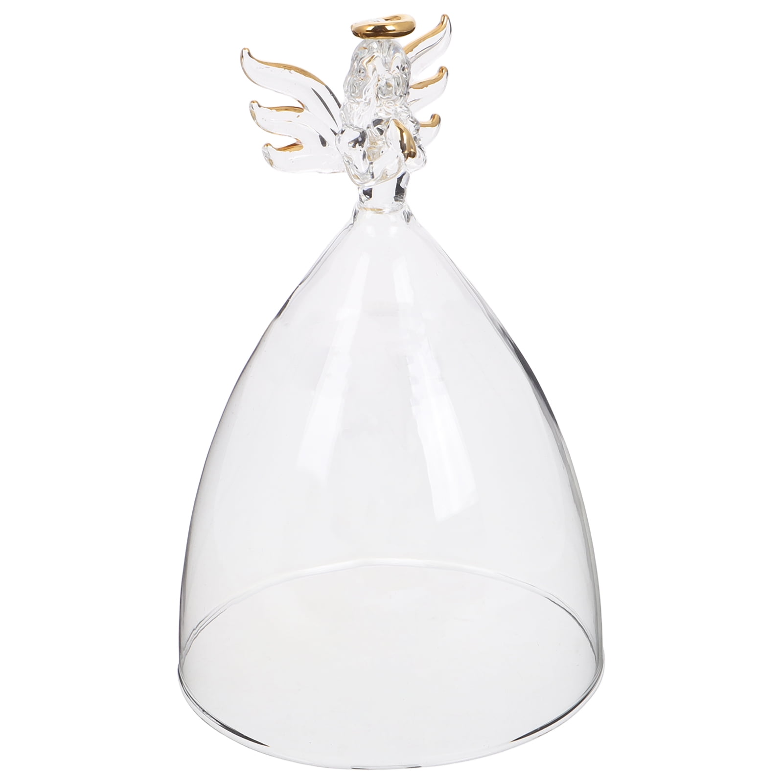 MLINS Glass Angel Dome Cover Transparent Glass Cloche Bell Jar Display ...