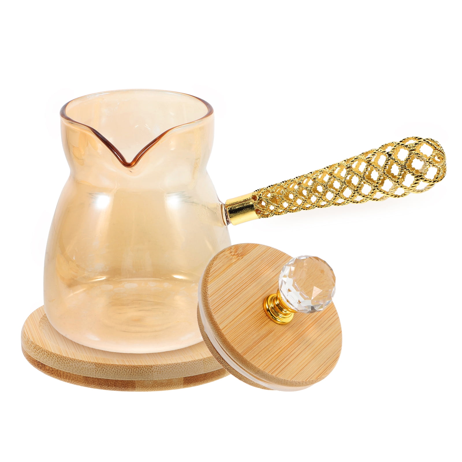 MLINS Glass Coffee Teapot Handle Coffee Making Kettle Handmade Coffee ...