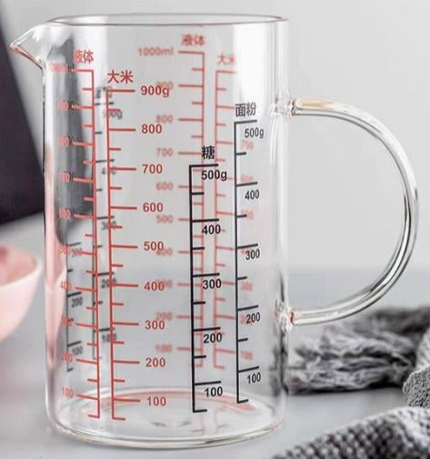 MLINS Glass Measuring Cup With Handle Multipurpose Liquid Measurement ...