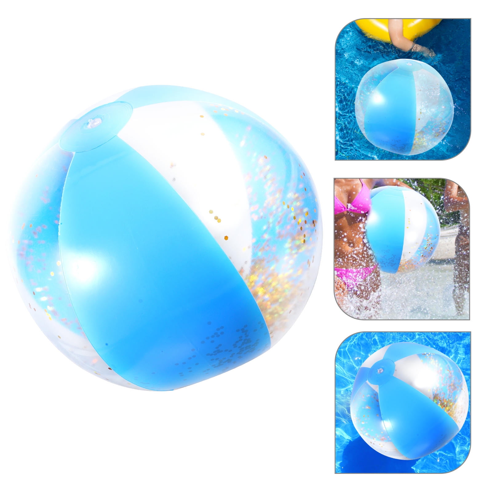 MLINS Glitter Sequins Beach Ball for Summer Pool Party with PVC ...