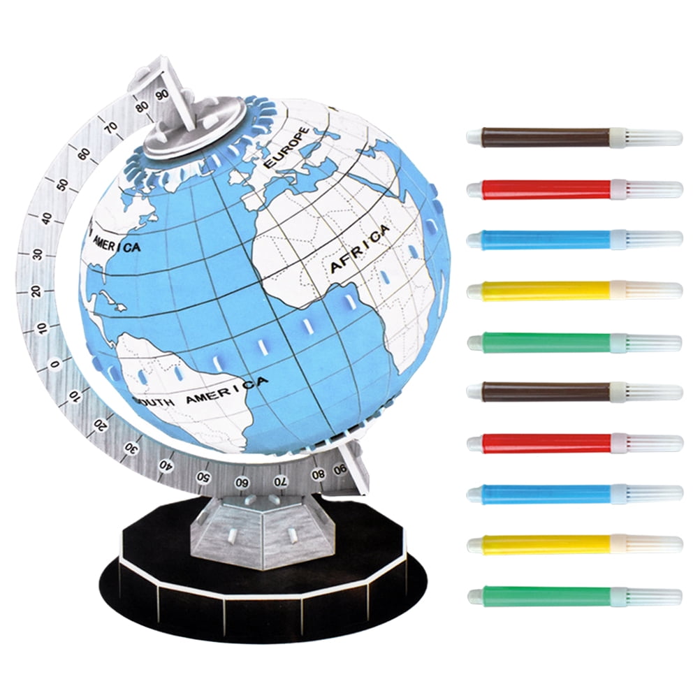 Fun and Educational Globe Puzzle for Kids to Assemble and Paint ...