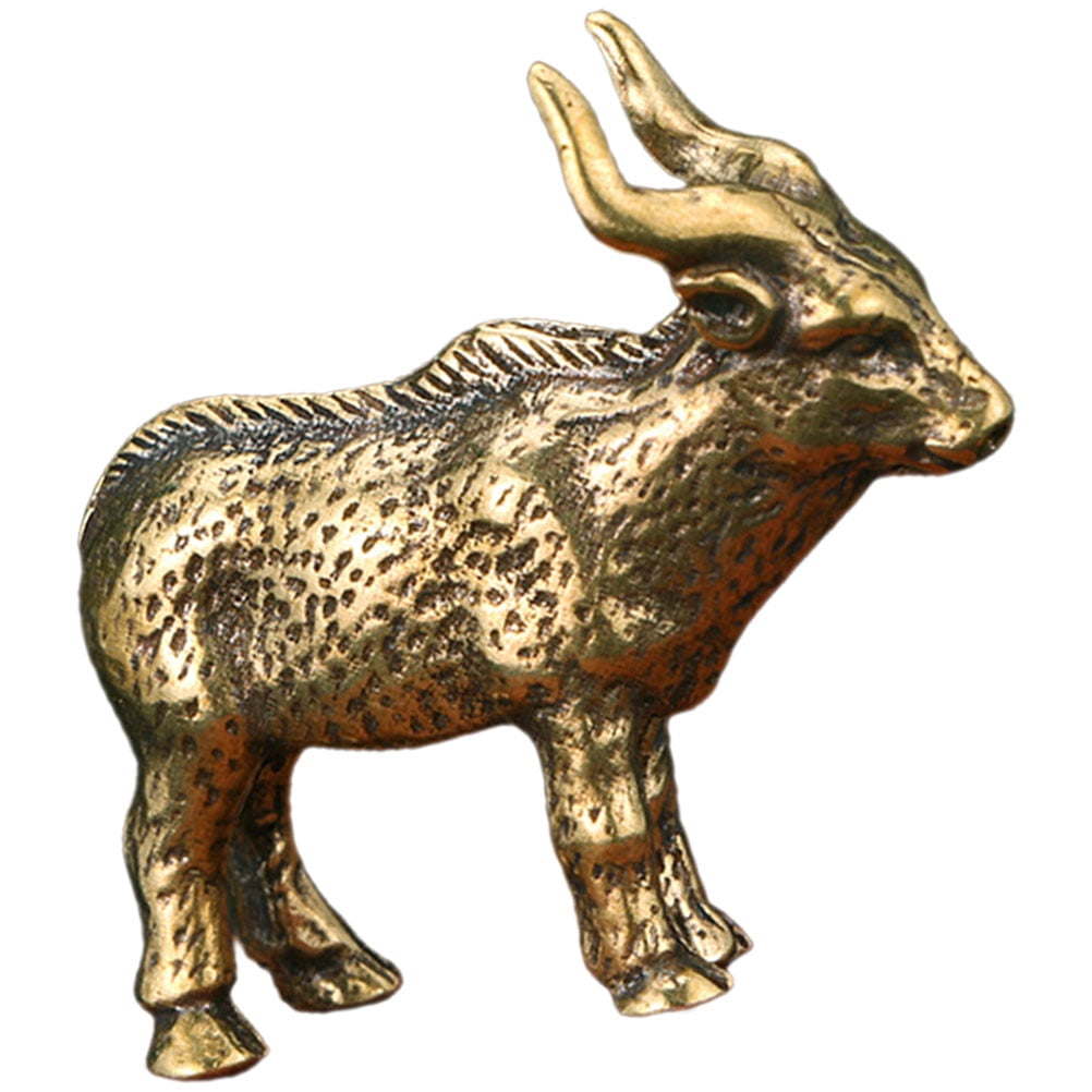 MLINS Goat Sculpture Figurine Retro Antelope Model Statues Office ...