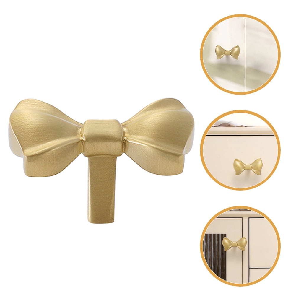 MLINS Gold Bow Dresser Knobs Bow Cabinet Pull Cute Cabinet Knobs for ...