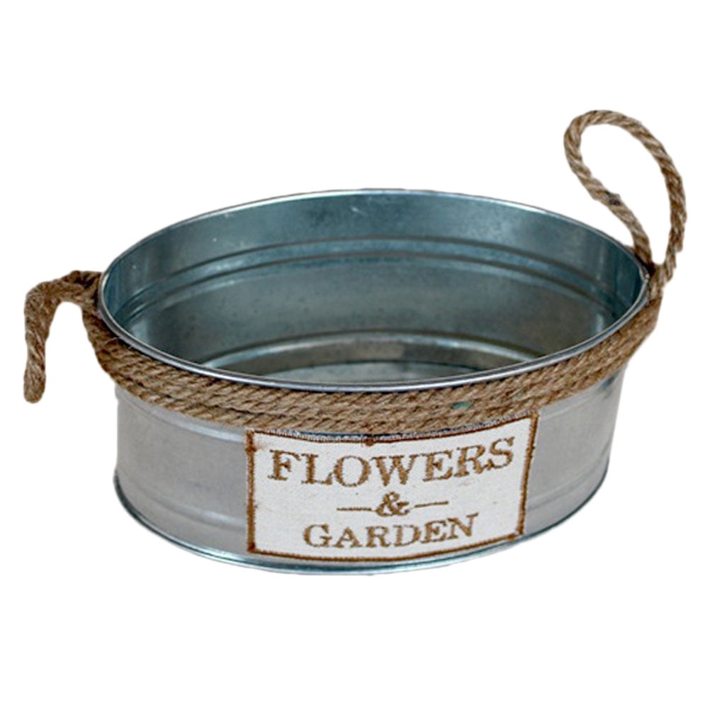 MLINS Gold Decor Metal Flower Pot Handmade Flower Pot Office 17.5x10 ...