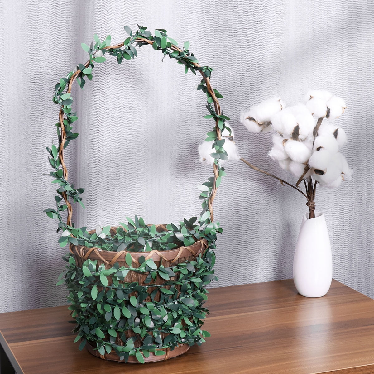 MLINS Golden Artificial Foliage Garland for Decoration with PVC and ...