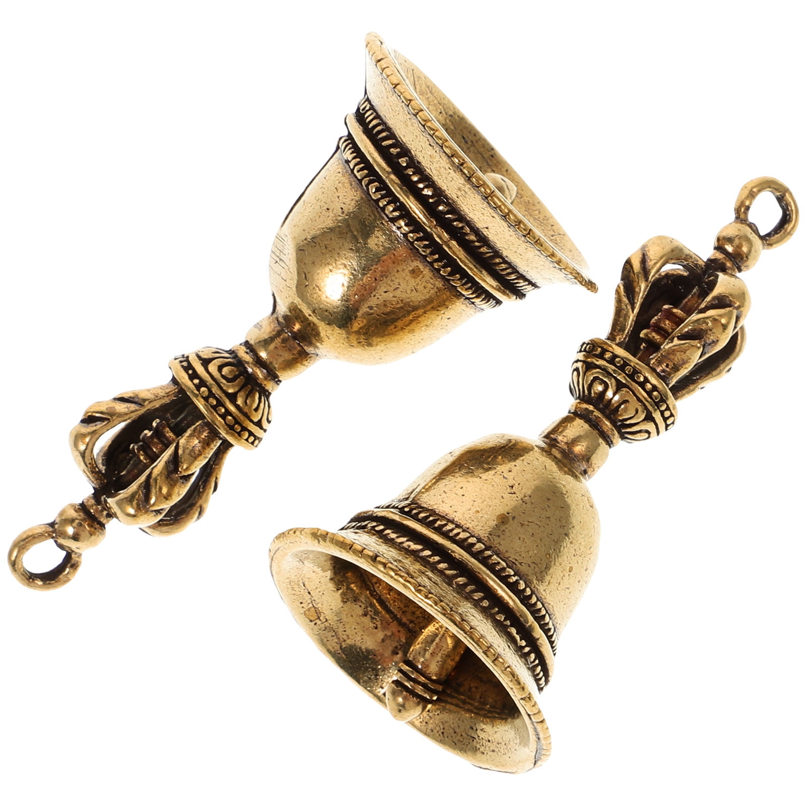 MLINS Golden Brass Bell Statues for Decoration with Fine Craftsmanship ...