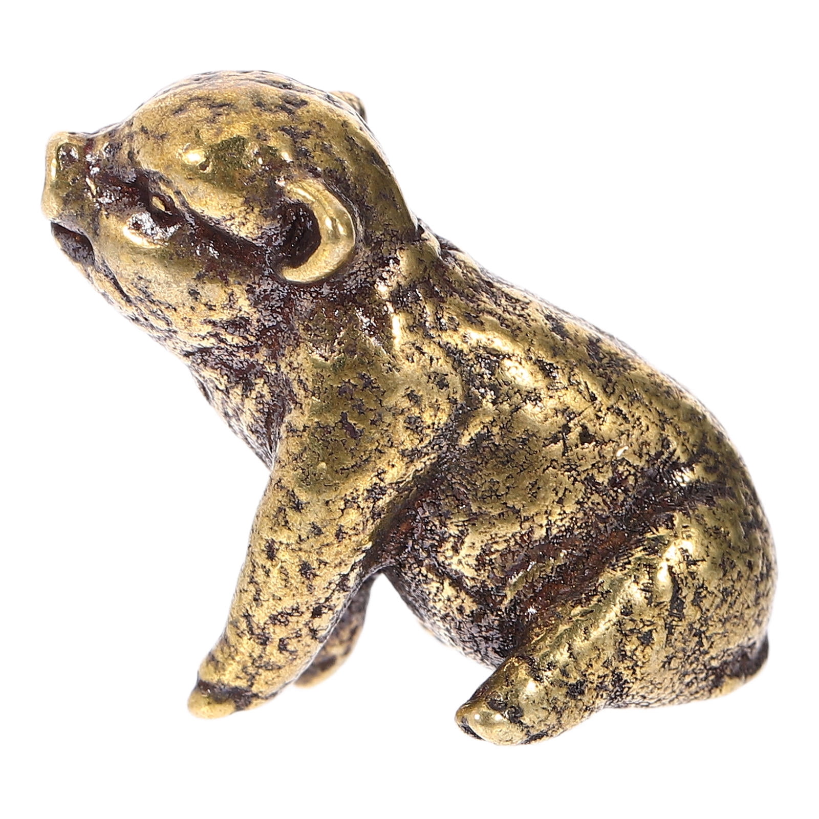 MLINS Golden Brass Pig Figurine for Home Decor Unique Desktop Art ...