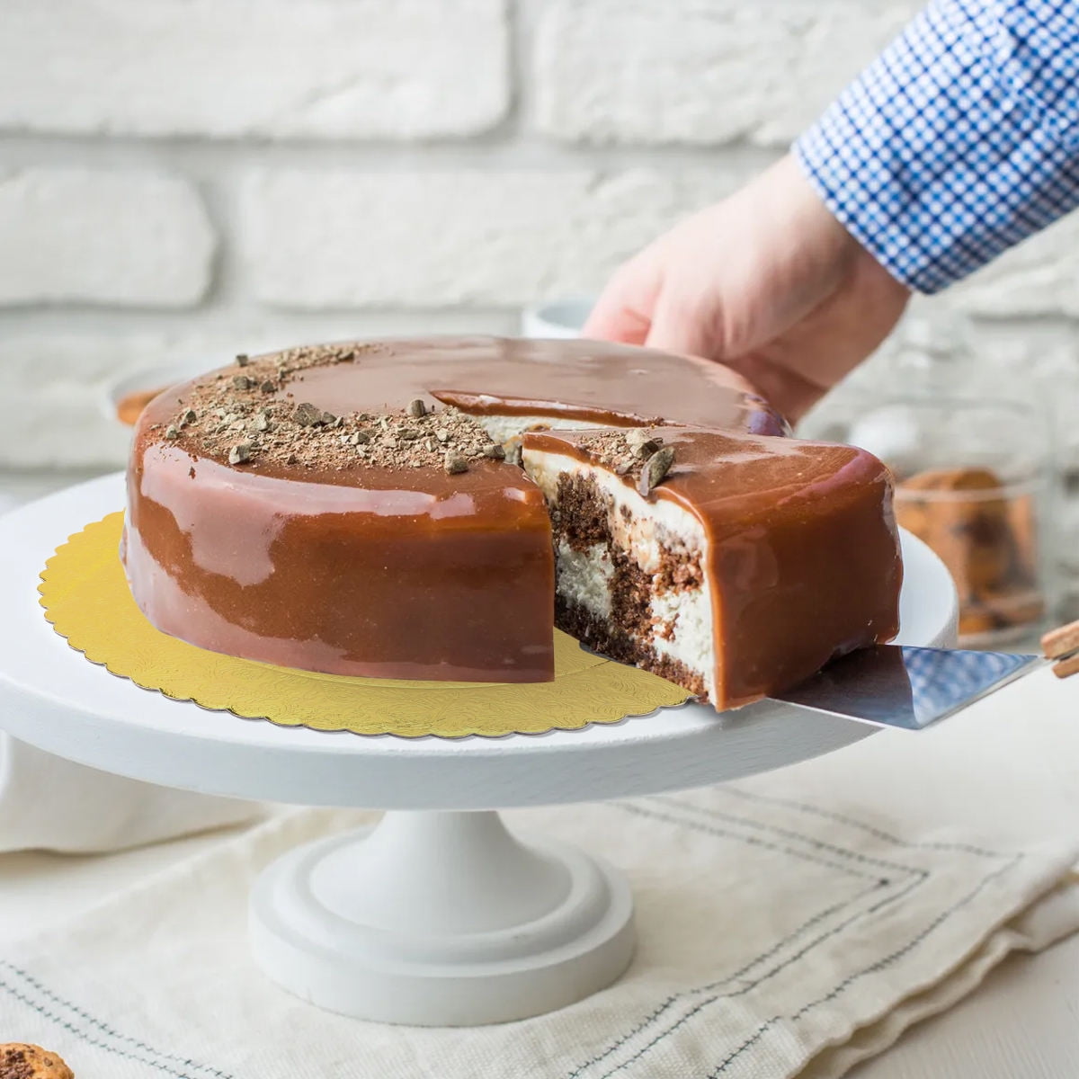 MLINS Golden Cake Base Pads for Cake Making Ideal for Presenting ...