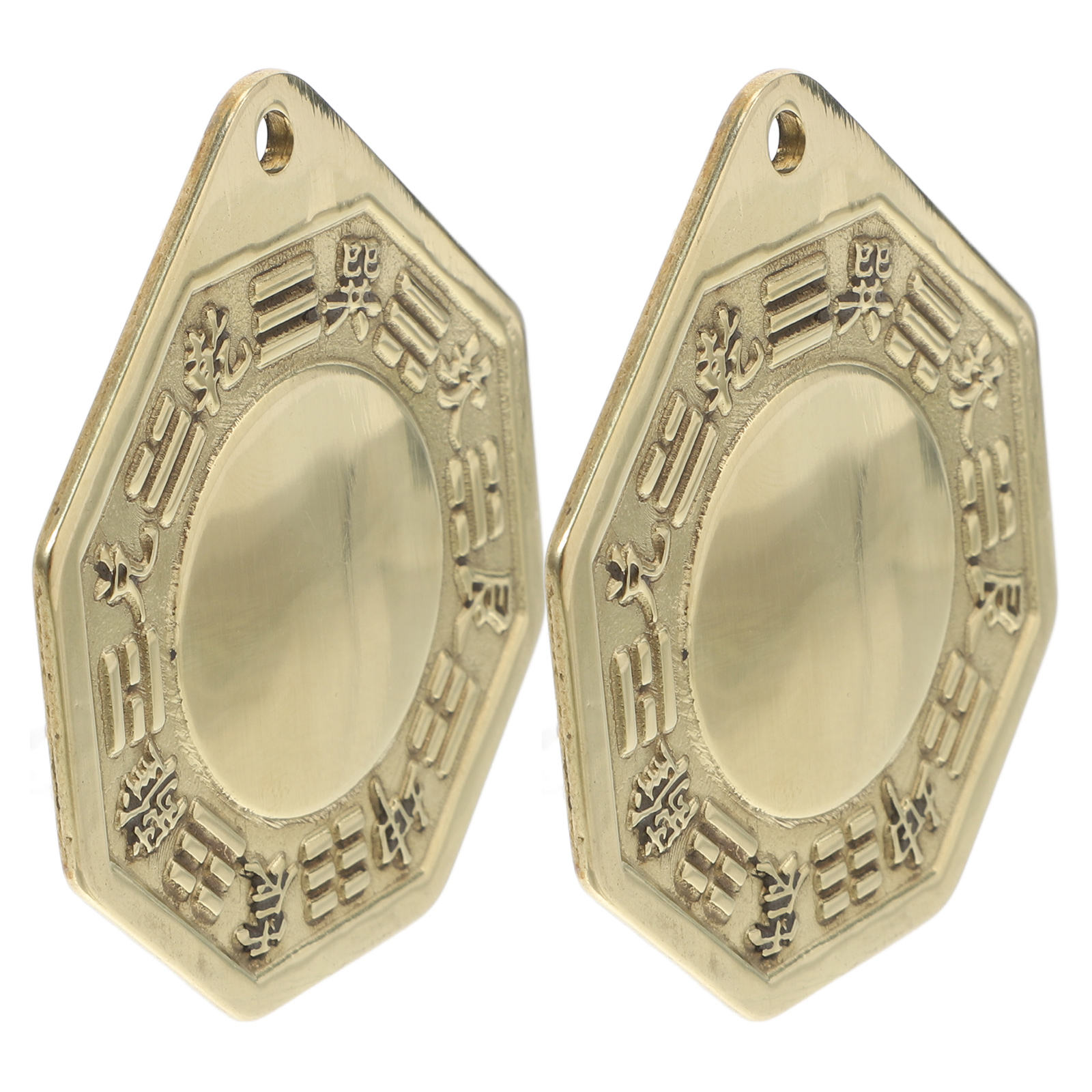 DINHEAROM Retro Chinese Style Mirror 2Pcs 1.97X1.97X0.20in - Walmart.com