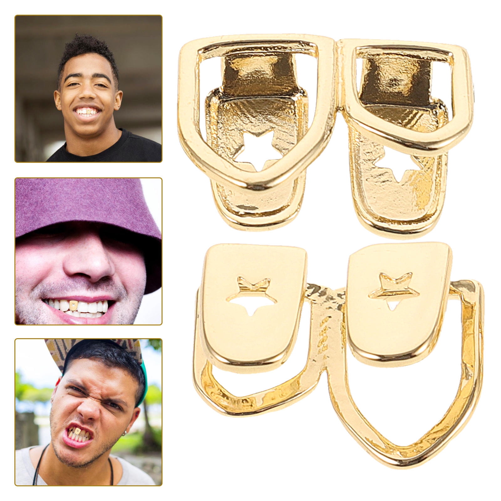 MLINS Golden Copper Teeth Grills for Decor Fit Your Tooth Shape Perfect ...