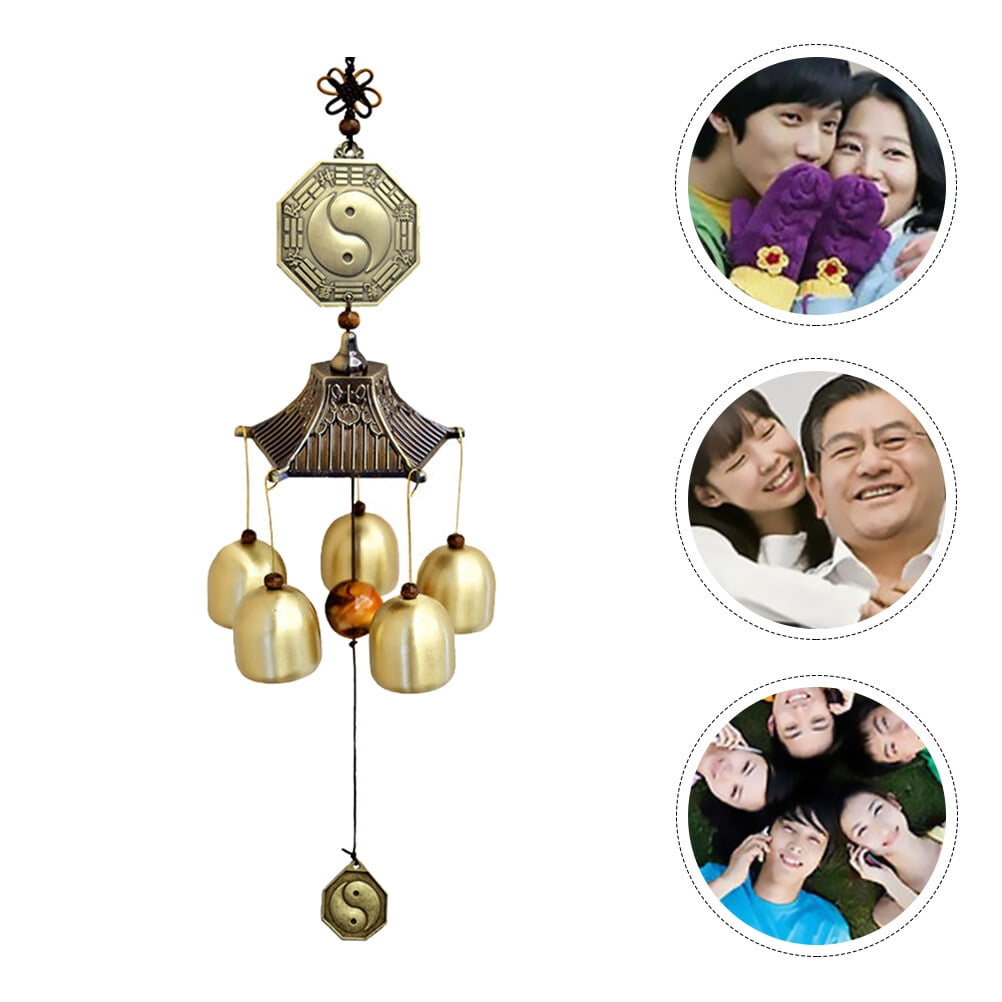 MLINS Golden Copper Wind Chime with Elegant Design for Home Decoration ...