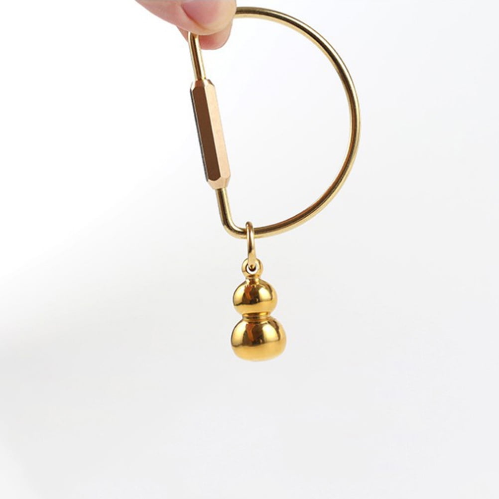 MLINS Golden D Shape Key Ring Clip Made of Brass for Keys Hanging with ...