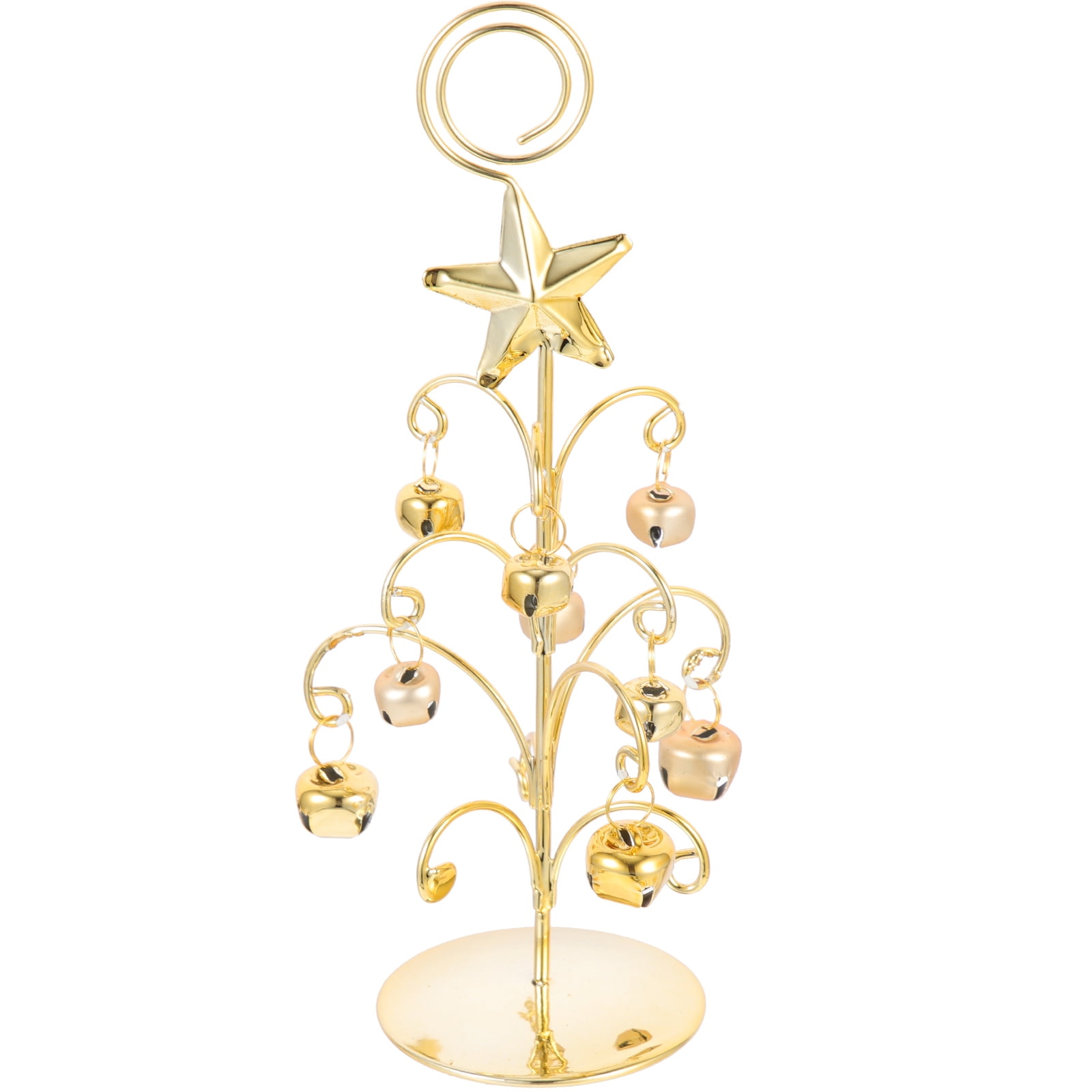 PTOOTP Golden Iron Christmas Tree Table Number Stand for Name Cards ...