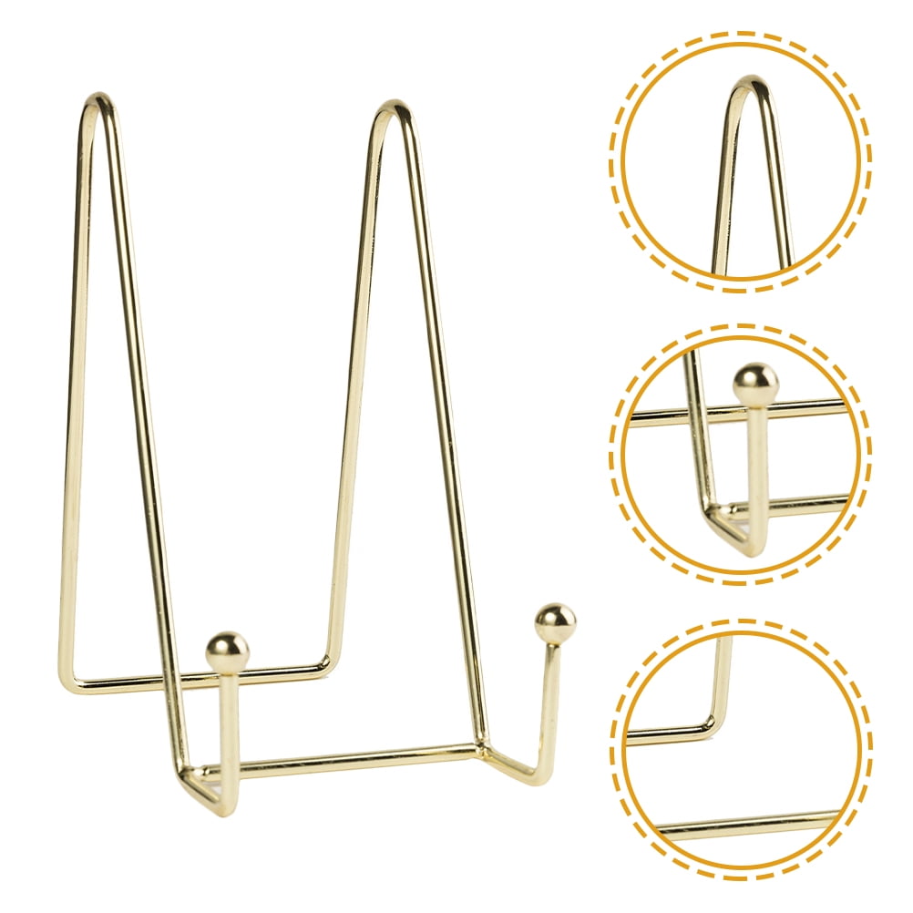 MLINS Golden Metal Artwork Display Stand for Home Office with Stable ...