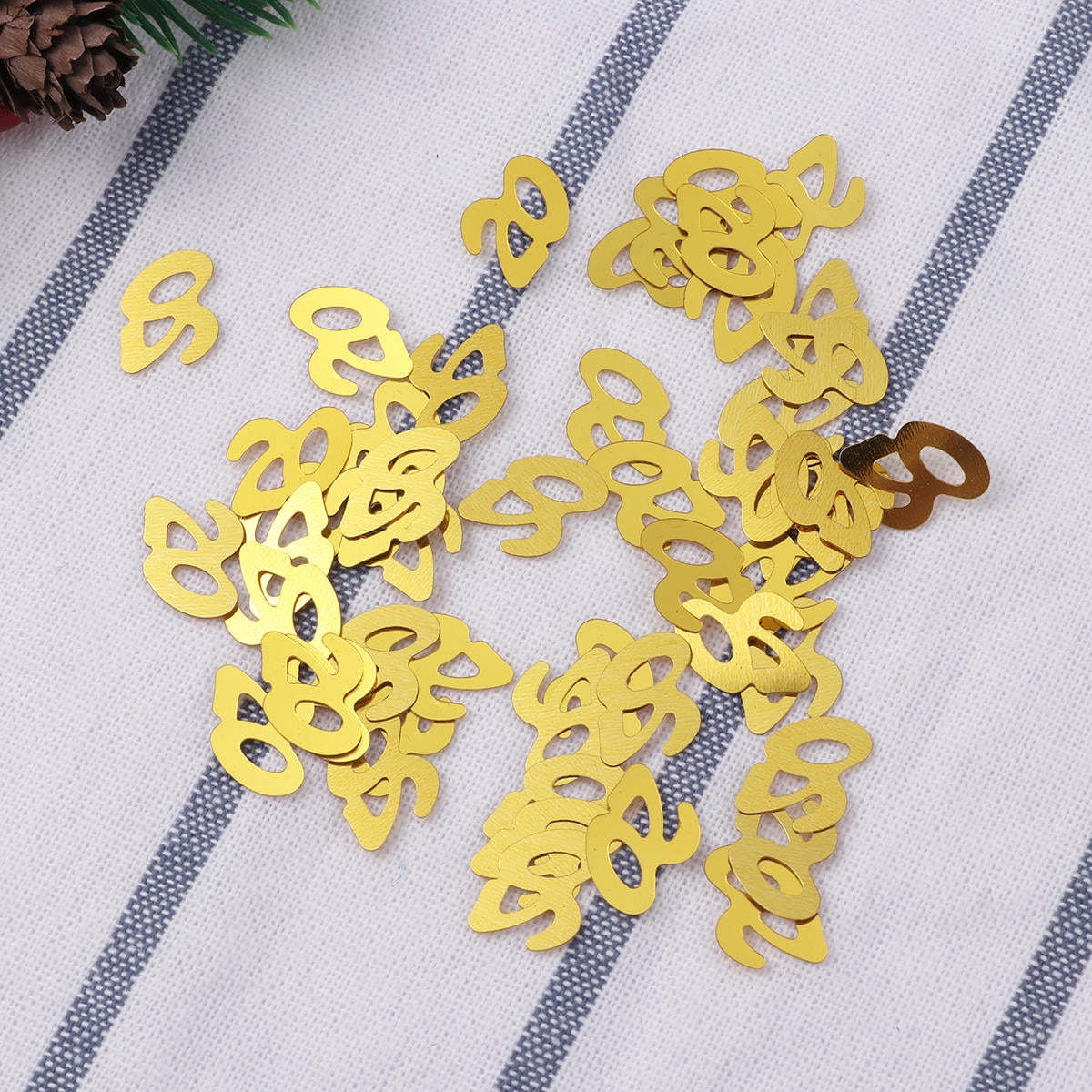 MLINS Golden Number Confetti for Party Decoration Premium Plastic ...