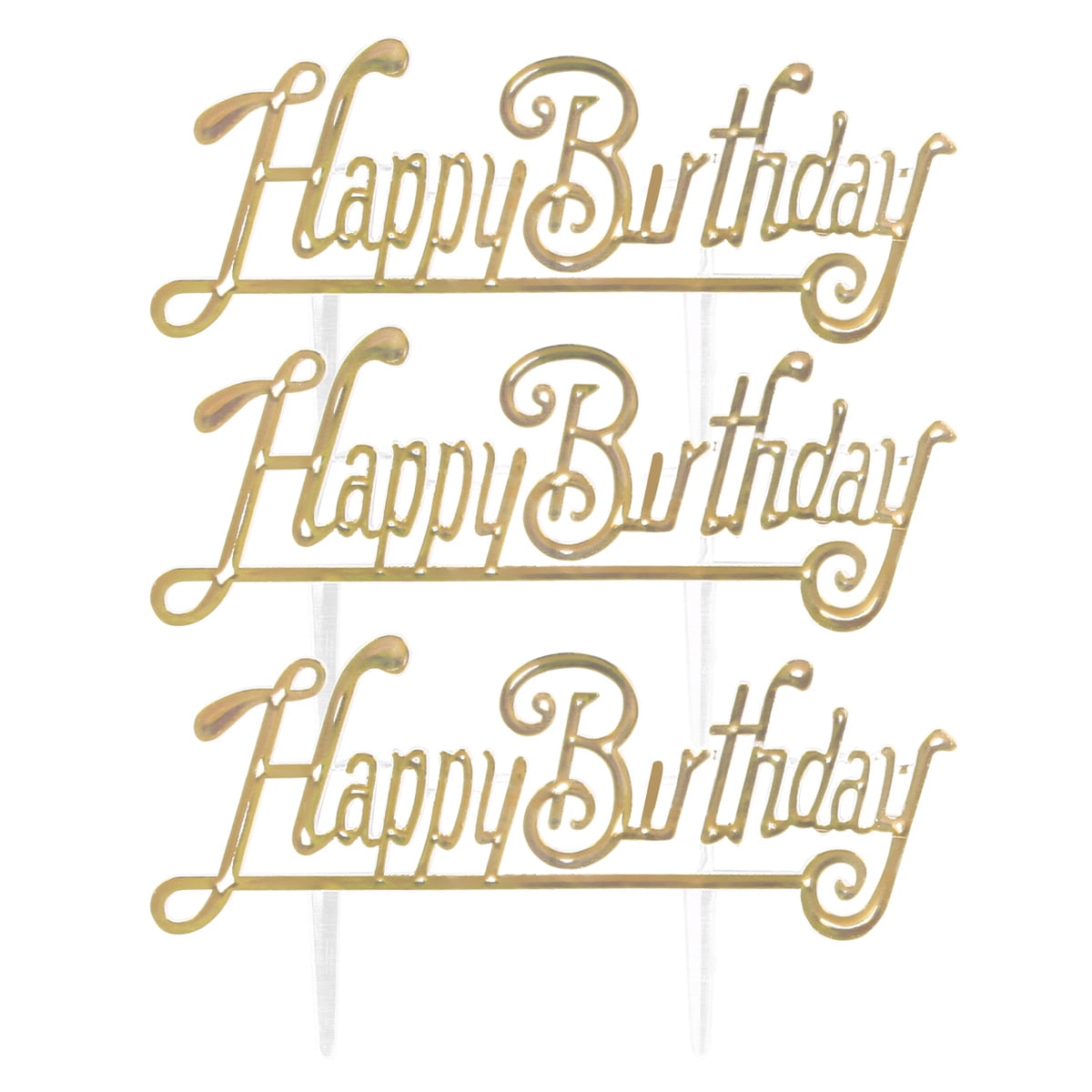 MLINS Golden Plastic Cake Topper for Birthday Cake Decor Use Suitable ...
