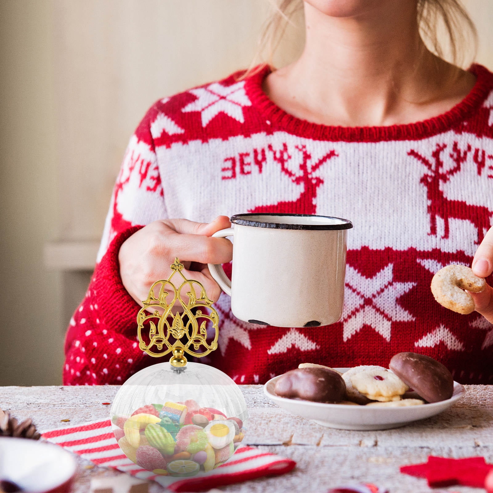 MLINS Golden Plastic Candy Box Set of 12 Elegant Party Favor Containers ...