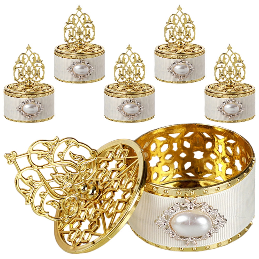 MLINS Golden Plastic Candy Boxes for Storage Use Chic Snacks Packing ...