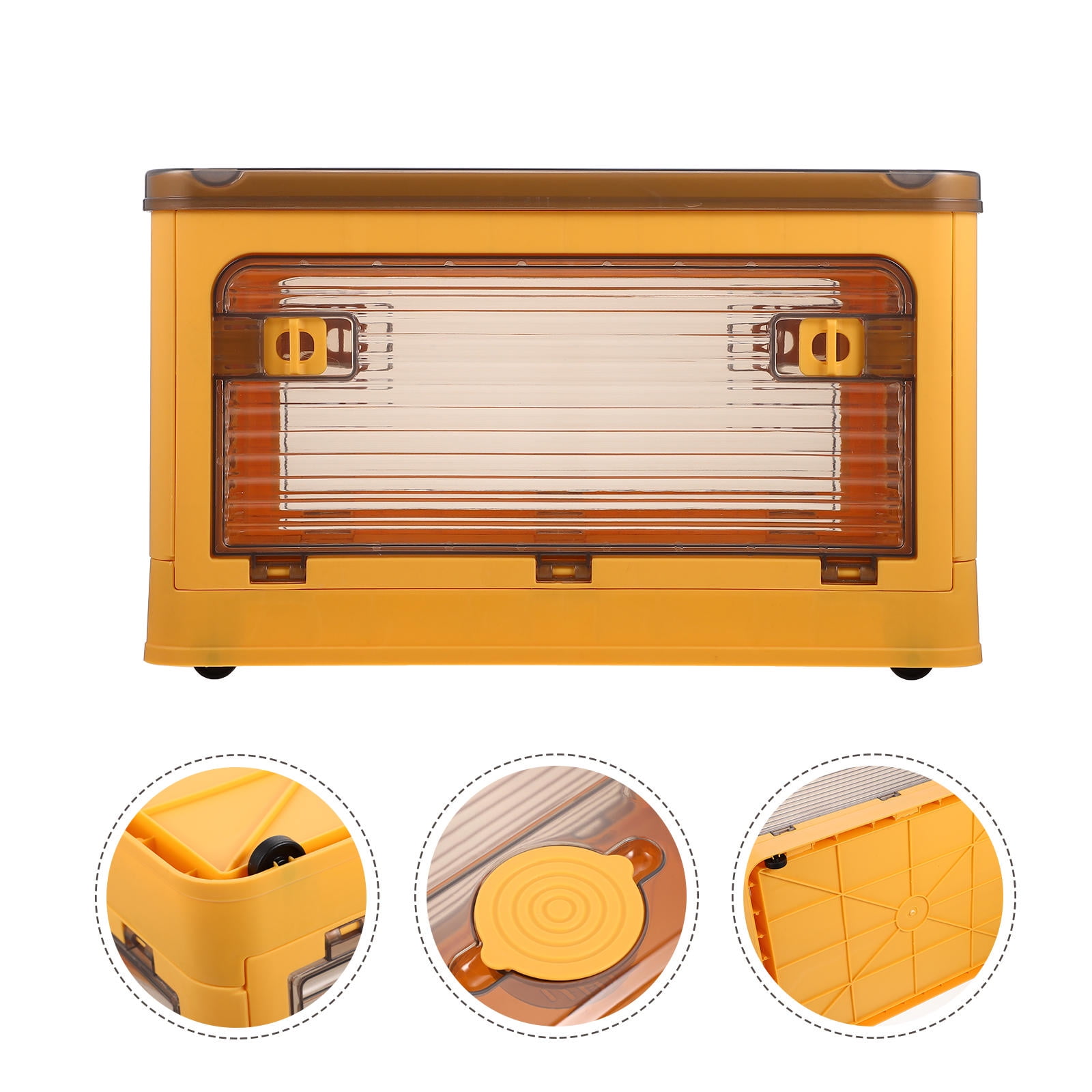 MLINS Golden Plastic Storage Box for Home with Stackable Design and ...