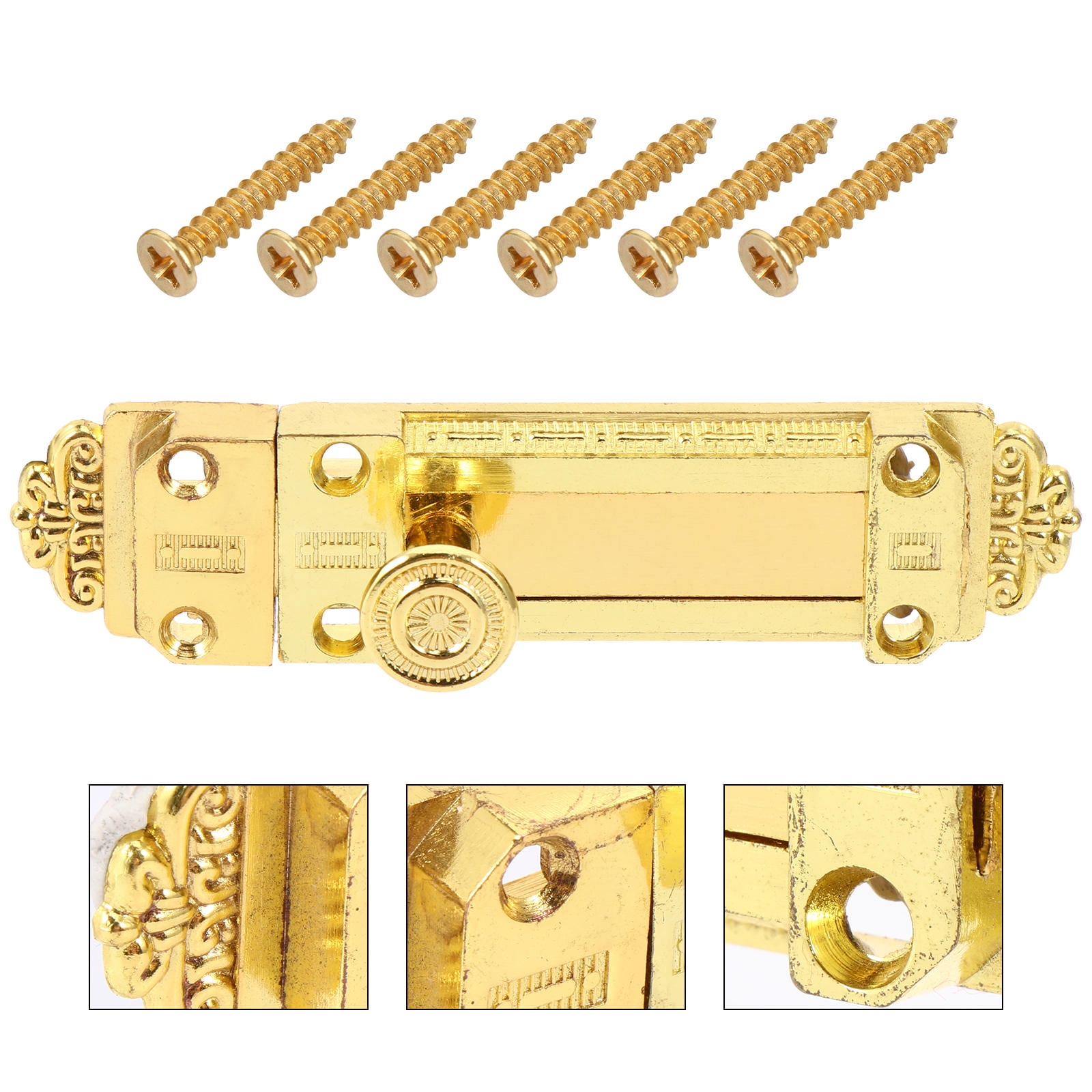 MLINS Golden Zinc Alloy Security Sliding Lock for Door with Bolded Bolt ...