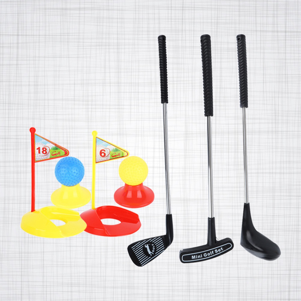 MLINS Golf Toy Set for Kids with 3 Clubs 2 Holes and 3 Balls Assorted ...