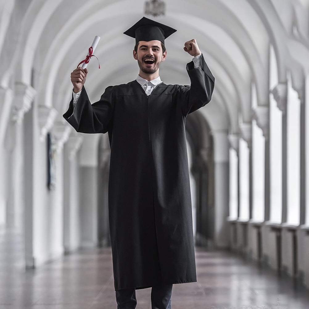DINHEAROM Graduation Outfit Set Plain Fabric Black Photography 1 Set ...