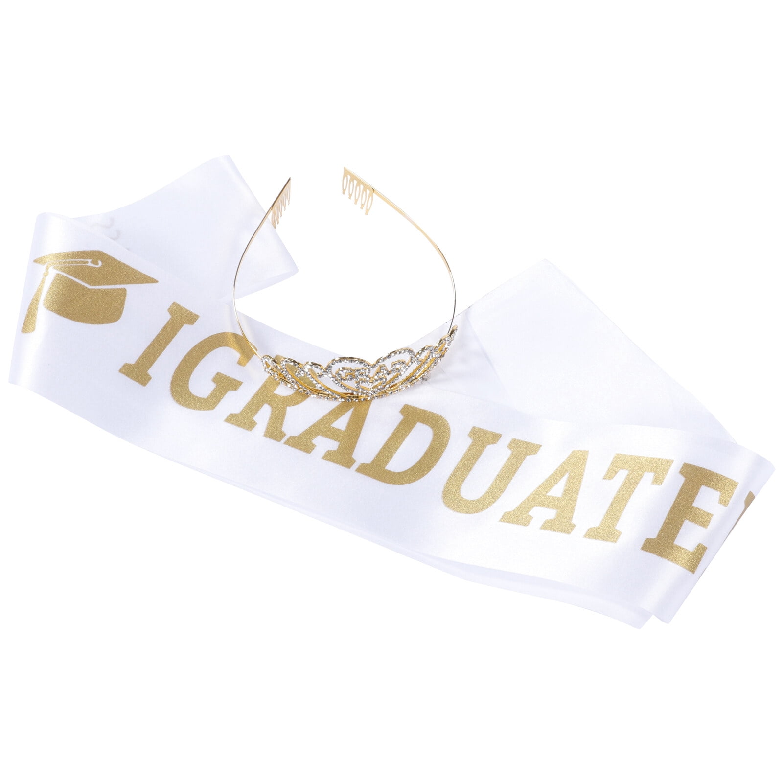 MLINS Grad Tiara with Satin Sash Graduation Party Supplies Graduate ...