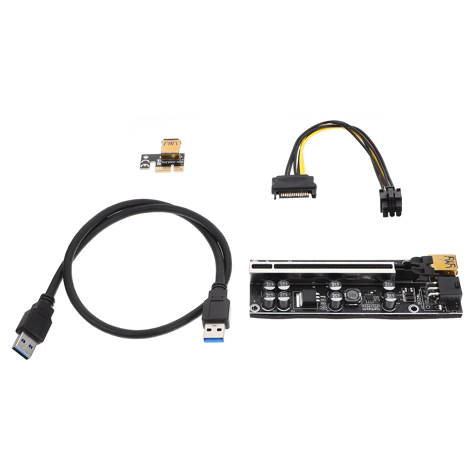 MLINS Graphics Adapter Card USB Cable Extender 12.3X4.4X1CM Black ...