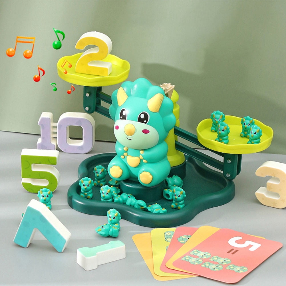 MLINS Green Dinosaur Balance Math Game Toy for Kids Made of Plastic for ...