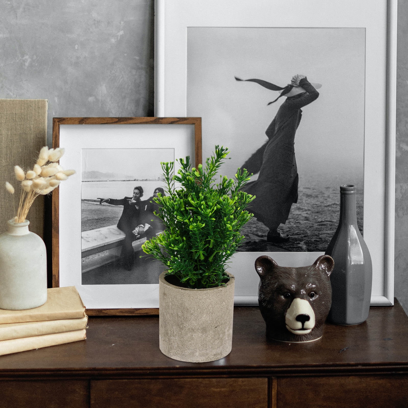 MLINS Greenery Stems Artificial Potted Plant Creative and Decorative ...