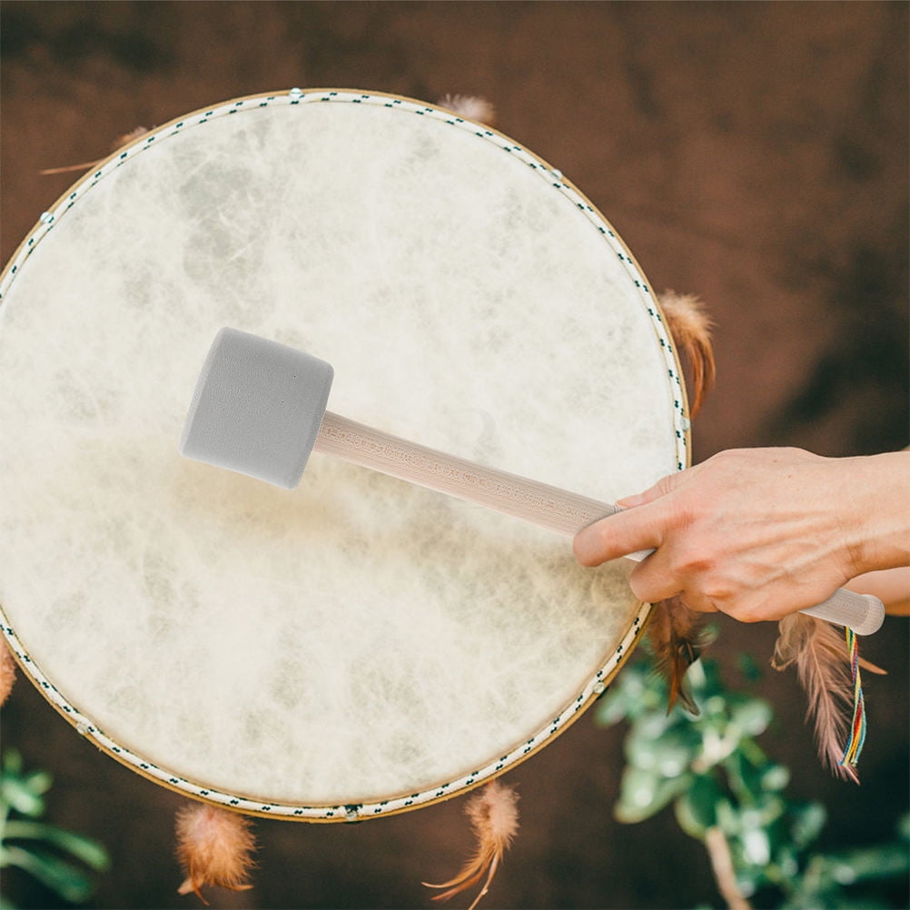 AURARMLET Bass Drum Mallet Wood Grey 2 Pairs 12.77x1.97x1.97in ...